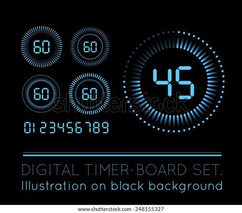 Digital Countdown Timer Stock Vector Royalty Free 248155327