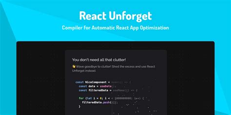 React Unforget Compiler For Automatic React App Optimization Made
