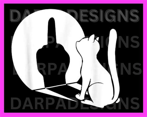 Middle Finger Cat Svg Digital Download Black Cat Svg Cat Svg