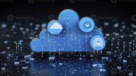 Ai Generated Abstract Cloud Computing Technology Concept Generative Ai