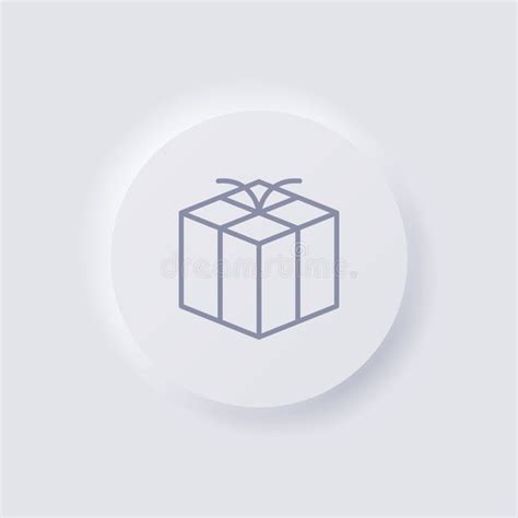 Box Icon White Neumorphism Soft Ui Design Stock Vector Illustration Of Concept Menu 265812196