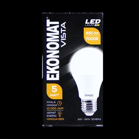 Jual Lampu Ekonomat Vista Watt W Watt Bohlam Led Warna K Putih Shopee Indonesia
