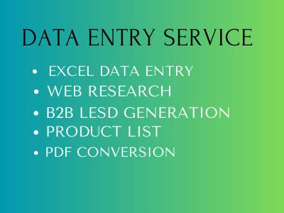 Excel Data Entry Web Research Copy Past Product List Upwork