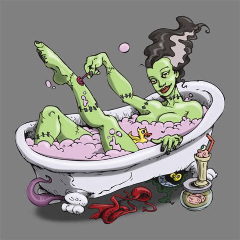 Rule 34 Bride Of Frankenstein Frankenstein Green Skin Tagme 922253