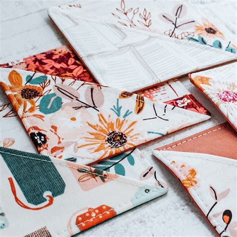 Floral Fabric Bookmark Lucia Franco