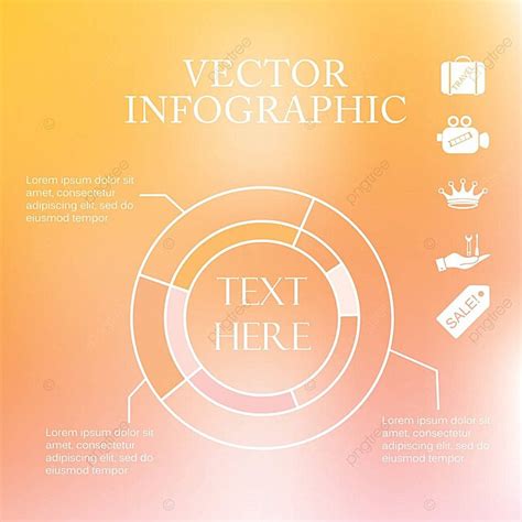 Infographic Pie Charts Illustrated In Vectors Against A Vibrant And