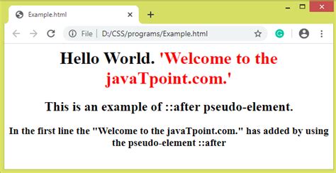 Css Pseudo Elements Tpoint Tech