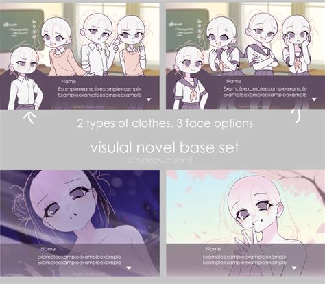p2u visual novel base set