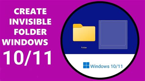 How To Create Hidden Folder In Windows How To Make Invisible Folder On Windows YouTube