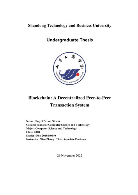 pdf blockchain a decentralized peer to peer transaction system