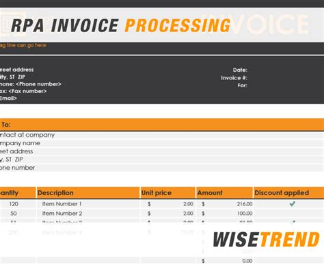Rpa Invoice Processing