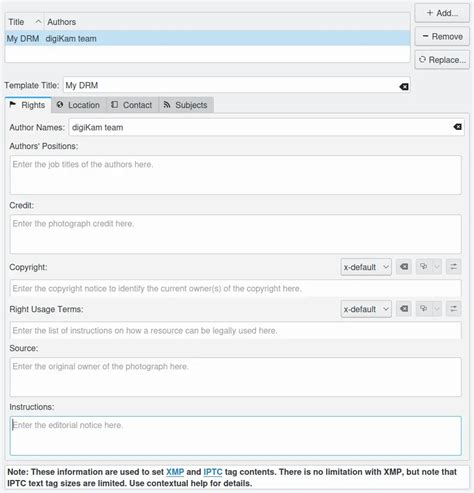 Templates Settings — Digikam Manual 870 Documentation