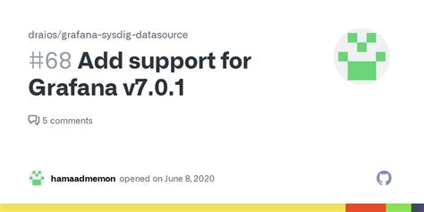 Add Support For Grafana V701 · Issue 68 · Draiosgrafana Sysdig