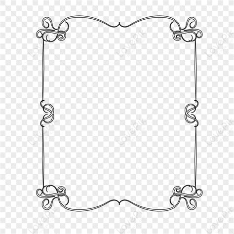 Black Minimalist Framework Simple Border Line Border Png Texture Png