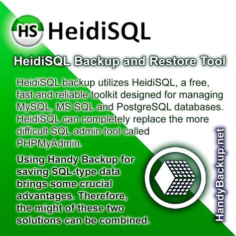 Heidisql Backup And Restore Tool In 2025 Backup Solutions Restoration