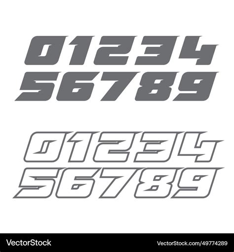 10 Motorsport Number Fonts Images Race Car Number Fonts Matte Black W