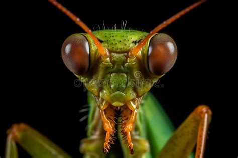Grasshopper On A Leaf Generative Ai Stock Illustration Illustration