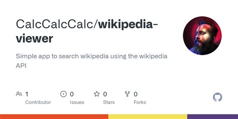 Github Calccalccalcwikipedia Viewer Simple App To Search Wikipedia Using The Wikipedia Api
