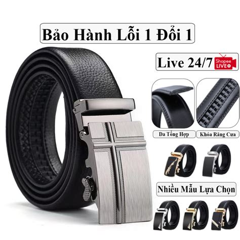 Thắt Lưng Nam Đẹp Sale 99k Da Mềm Khóa Tự Động Không Rỉ Vicenzo Dây Thắt Lưng Nịt Da Nam Bảo