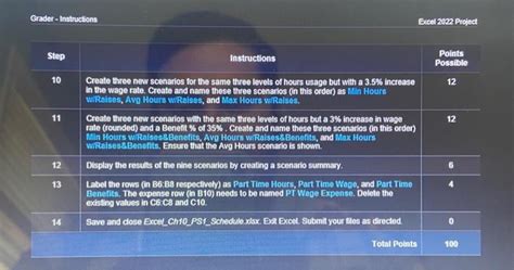 Solved YO22 Excel Ch10 PS1 Scheduling Employees Project Chegg Com