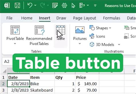 Reasons To Use Excel Tables Excel Campus