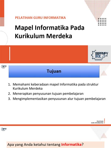 Ppt Mapel Informatika Pada Kurikulum Merdeka Pdf