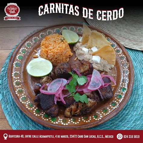 Azap 🍽️ Comida Del Día Deliciosas Carnitas De Cerdo Acompañadas De