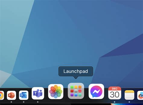 the shortcut for launchpad r macbookair