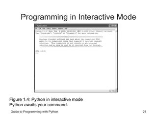 GUIDE TO PROGRAMMING WITH PYTHON | PPT