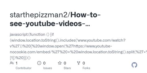 github starthepizzman2 how to see youtube videos that are not allowed