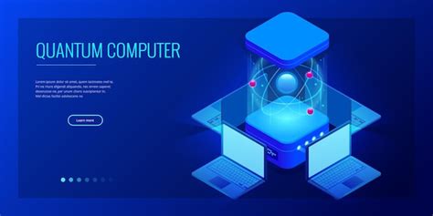 Premium Vector Isometric Quantum Computing Or Supercomputing A Quantum Computer Is A Device
