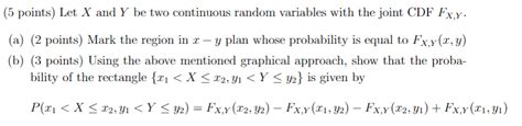 Solved Points Let X And Y Be Two Continuous Random Chegg Com