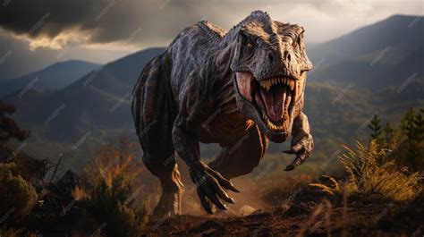 Premium Photo Jurassic World Tyrannosaurus Rex In Their Natural Habitat