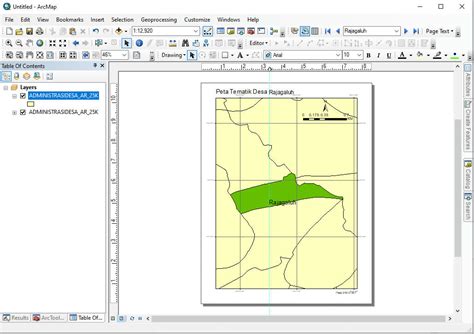 setting layout pada data driven di arcgis share to the world