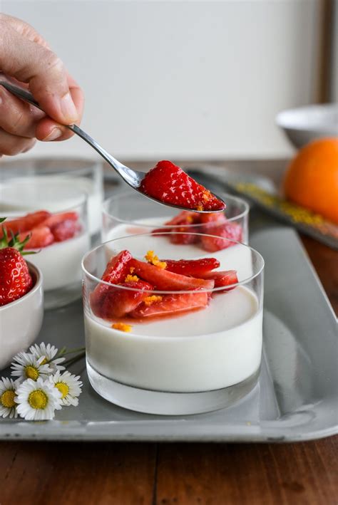 Almond Blanc Manger With Strawberries Pardon Your French