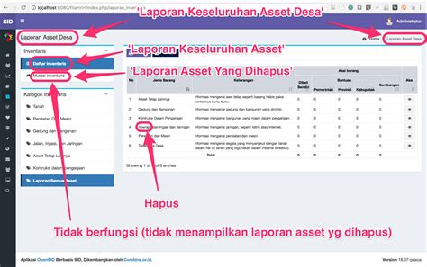 Tampilan Admin Perbaikan Inventaris Laporan Semua Asset · Issue 1371 · Opensidopensid · Github