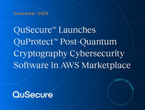 Qusecure™ Launches Quprotect™ Post Quantum Cryptography Cybersecurity Software In Aws