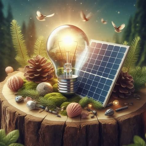 Solar Cell Bulb Stock Illustration Illustration Of Concept 317024488