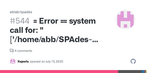 Error System Call For Homeabbspades 3141 Linuxbinspades