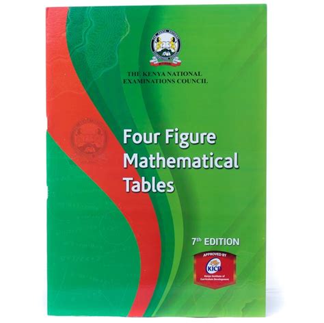 Knec Four Figure Maths Table 7th Edition Santa Ecommerce