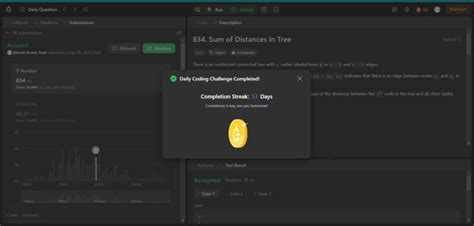 Successfully Solved Leetcode Problem 834 Manish Kumar Shah Posted On