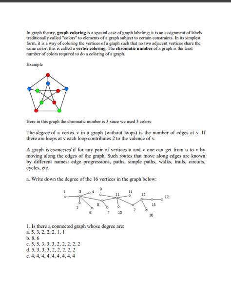 Solved In Graph Theory Graph Coloring Is A Special Case Of Chegg