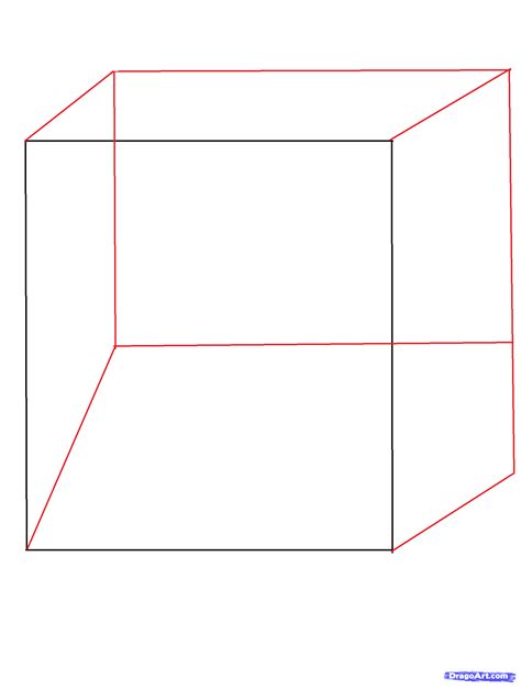 Как рисовать 3д квадрат 98 фото