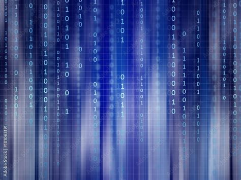 Blue Technology Background Binary Code Stock Illustration Adobe Stock