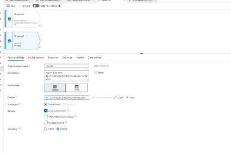 joining queries in azure data factory on cosmos db sources