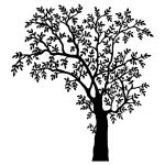 Red Silhouette Vector Graphics Of A Tree Free SVG