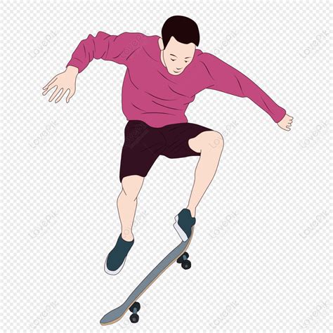 스케이트 보드 소년 Png 일러스트 무료 다운로드 Lovepik