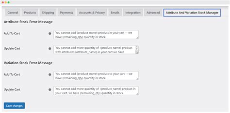 Woocommerce Attribute And Variation Stock Management Addify