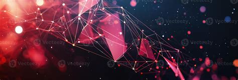 Futuristic Digital Network Visualization With Glowing Nodes And Lines Representing Data