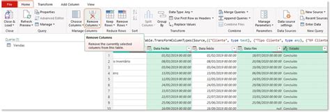 como eliminar linhas e colunas de forma rápida usando o power query